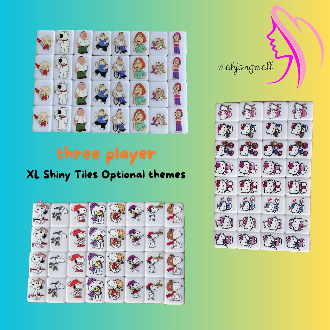 Seaside Escape Mahjong Tile Game: XL Shiny Tiles, Customizable Set - Etsy