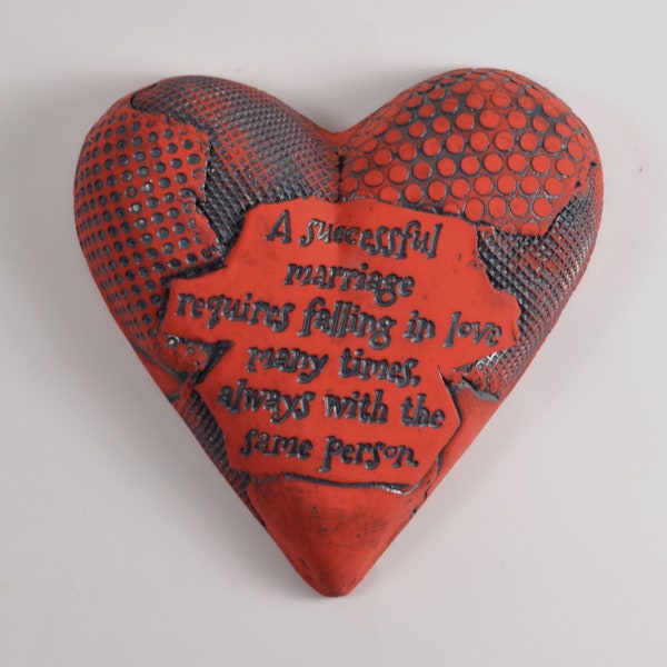 Ceramic Hearts With Quotes - Etsy