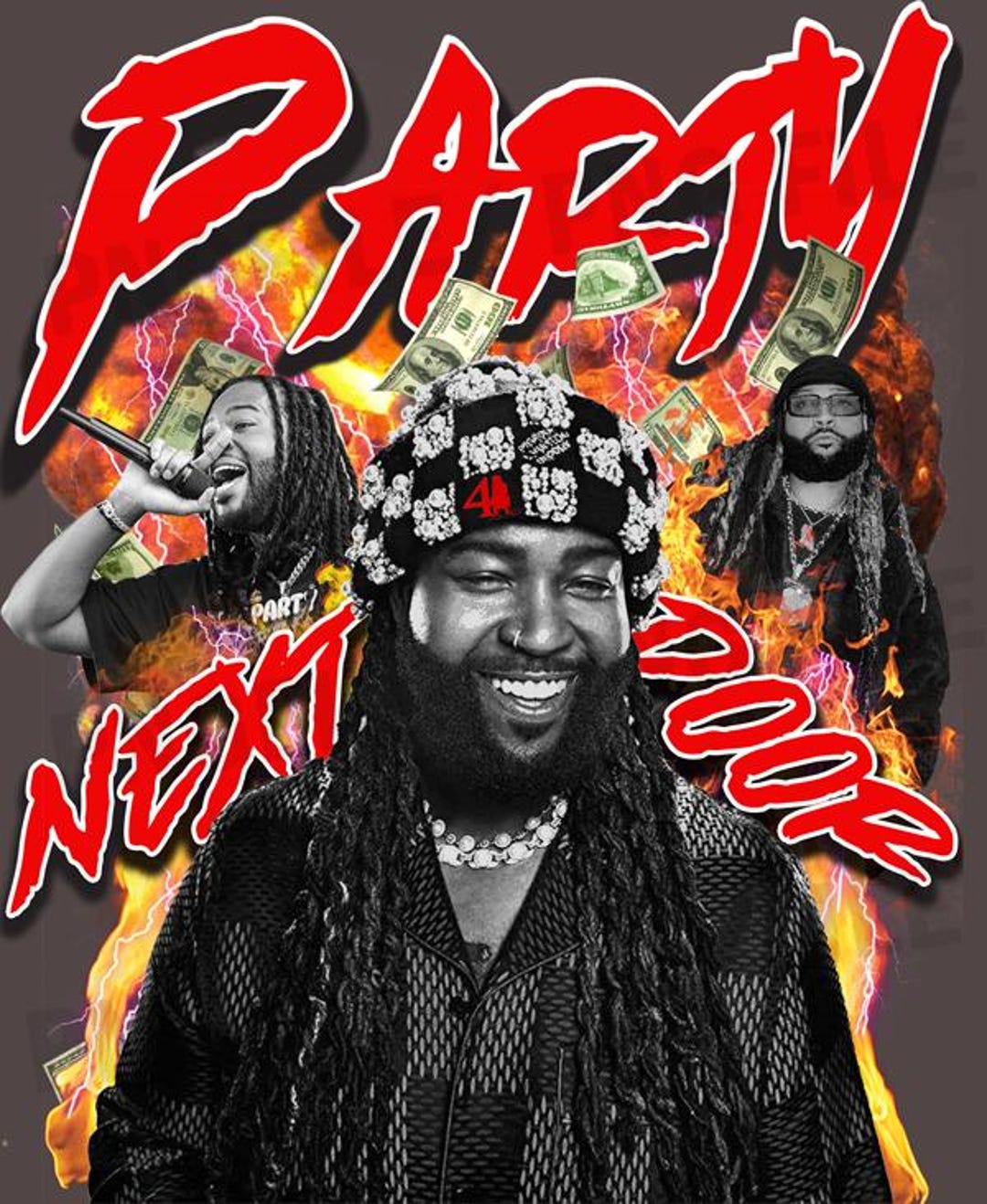 PARTYNEXTDOOR Png File , PND 4, Sorry I'm Outside Tour Merch ...