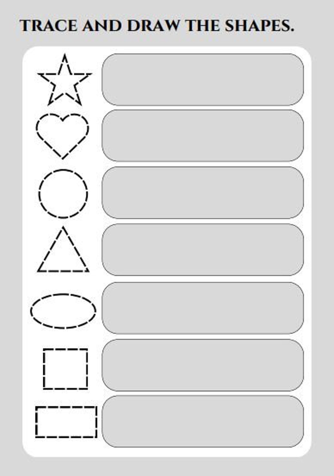 Shapes Activity Book Reading Writing Worksheet Flashcards Kindergarten ...