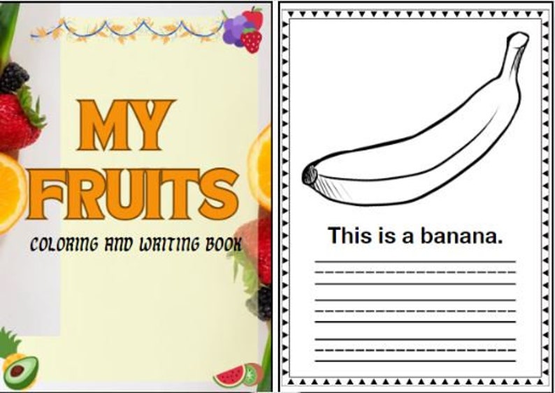 Fruits Activity Book Printables Reading Practice Writing Practice ...