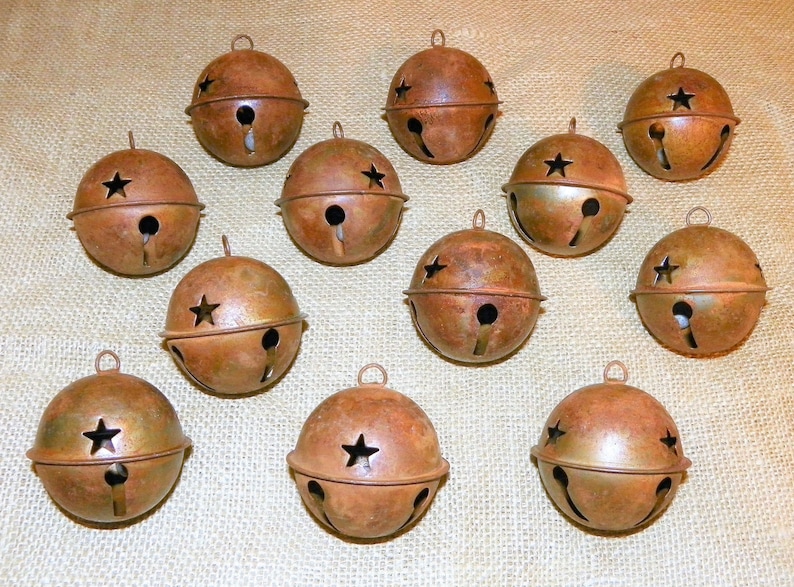 RUSTY BELLS Set of 12 Bells With Star Cutouts 80MM or 3 1/8 - Etsy