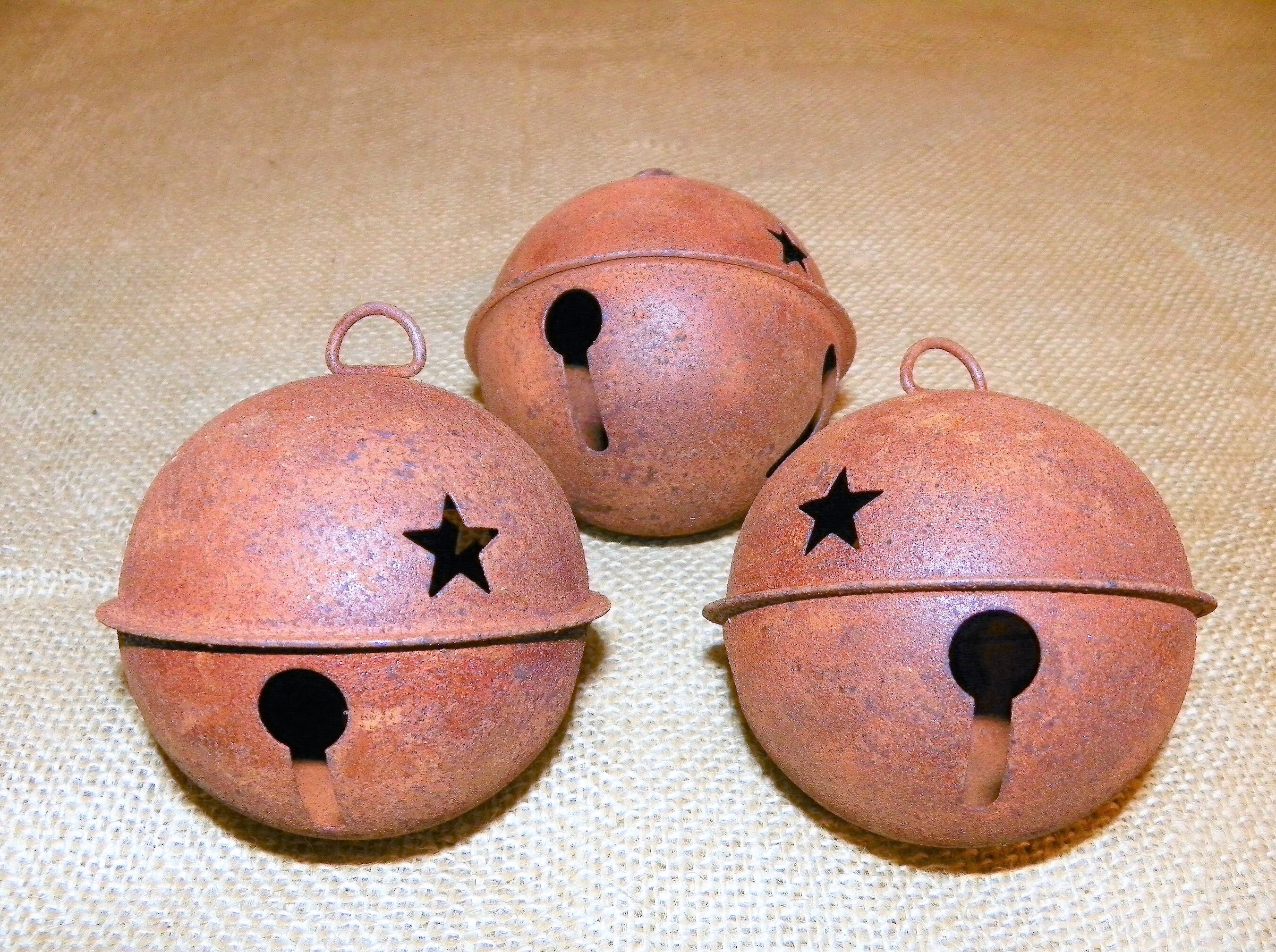 RUSTY BELLS Set of 3 Bells with Star Cutouts 80MM or 3 1/8 | Etsy