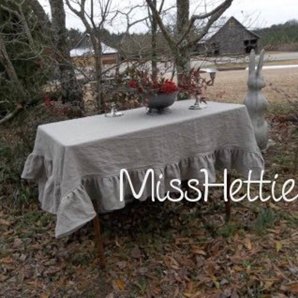 Ruffled Tablecloth - Etsy