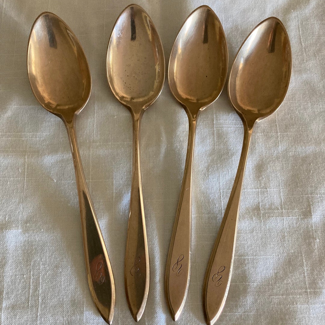 4 Vintage Dirilyte Regal Spoons - Dirigold Serving Spoon - Bronze Alloy ...
