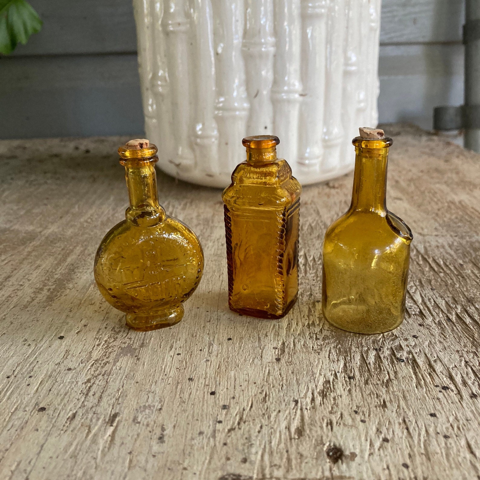 Vintage Mini Bottle Collection - Wheaton Bottls - Colored Glass (set of ...