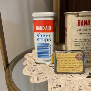 Vintage Bayer Asprin Boxes Band Aid Box Mid Century Tin Boxes ...