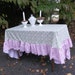 Pink Ruffled Tablecloth Handmade Pink Roses Cottage Table Cloth 56x96 ...