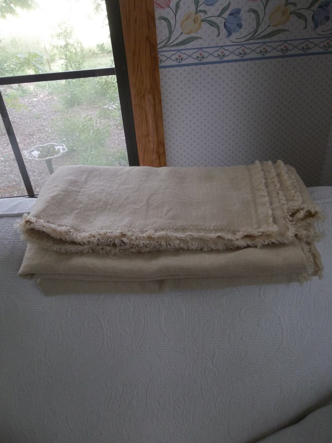 Custom Linen Throw Personalized Frayed Edge Linen Blanket - Etsy