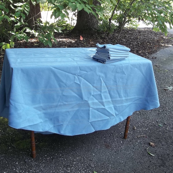 Blue Table Cloth - Etsy