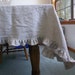 Ruffled Table Cloth With Small Ruffle Custom Sizes Linen Tablecloth or ...