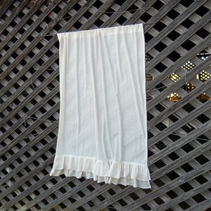 Pair Multi Ruffled Curtains Custom Drapes Double Ruffled Linen Curtains ...