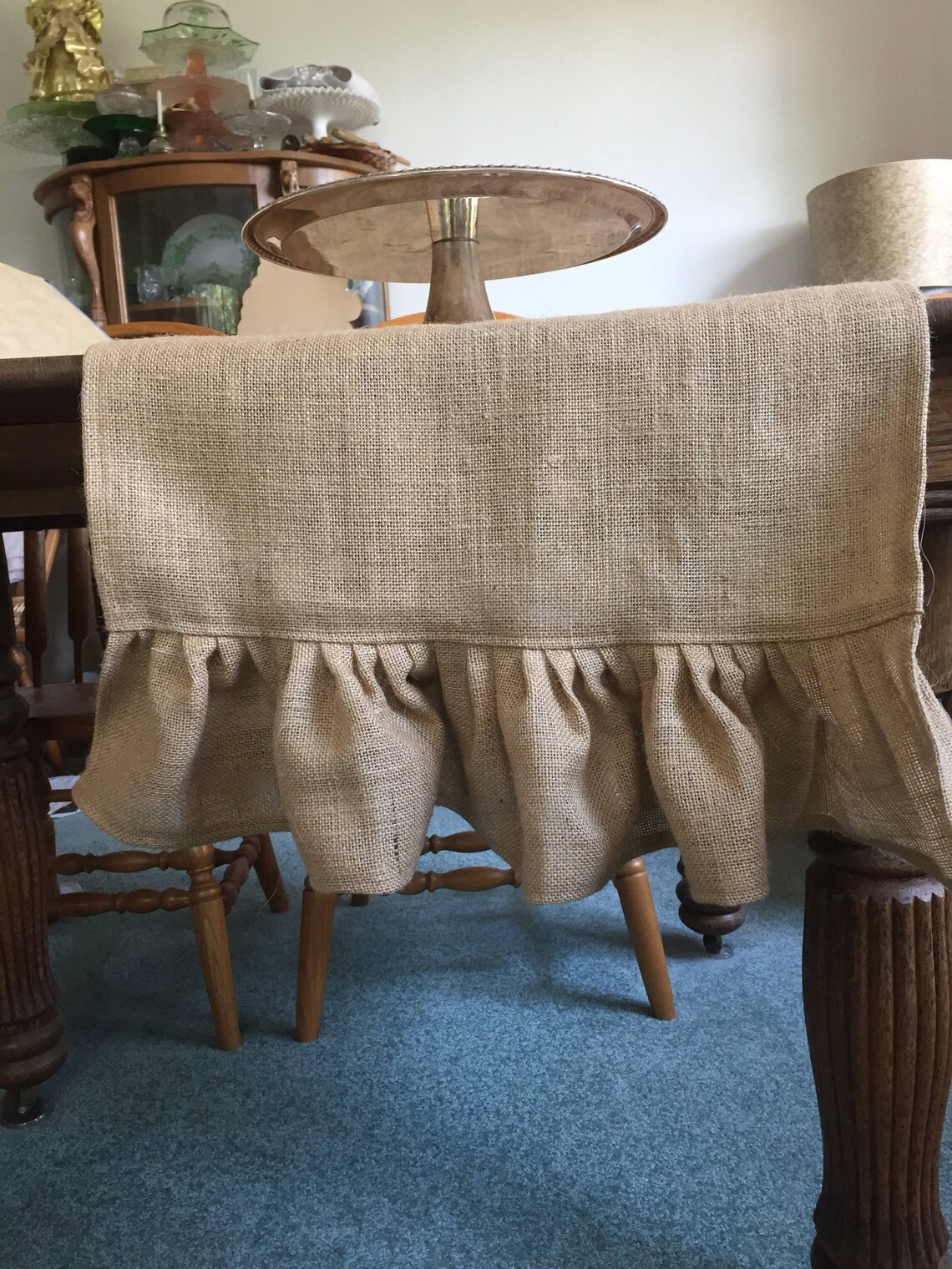 Burlap Table Runner Ruffled Burlap Runner Custom Sizes - Etsy
