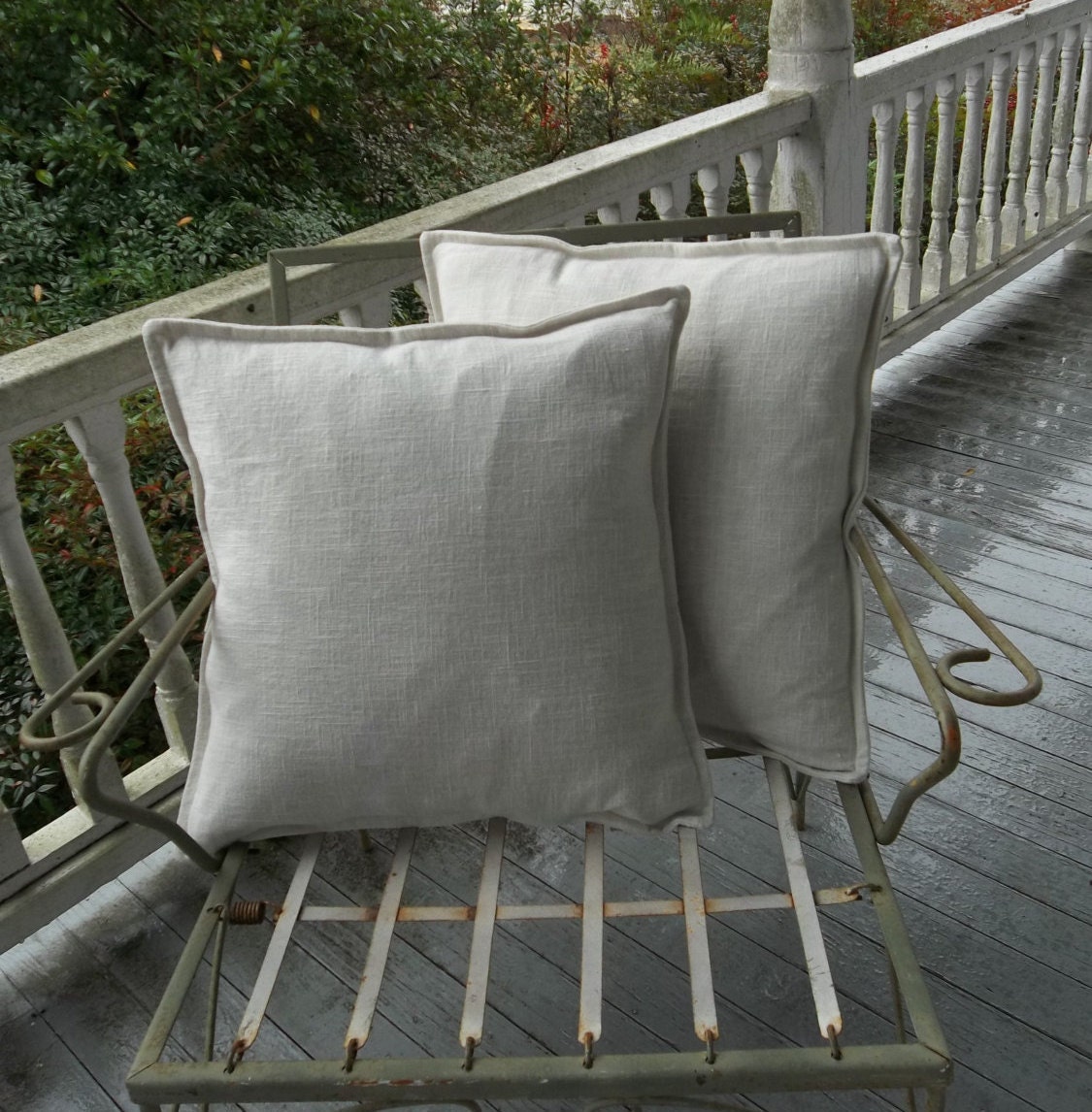 Linen Colorblock Pillows Custom Linen Pillow Shams White Linen - Etsy