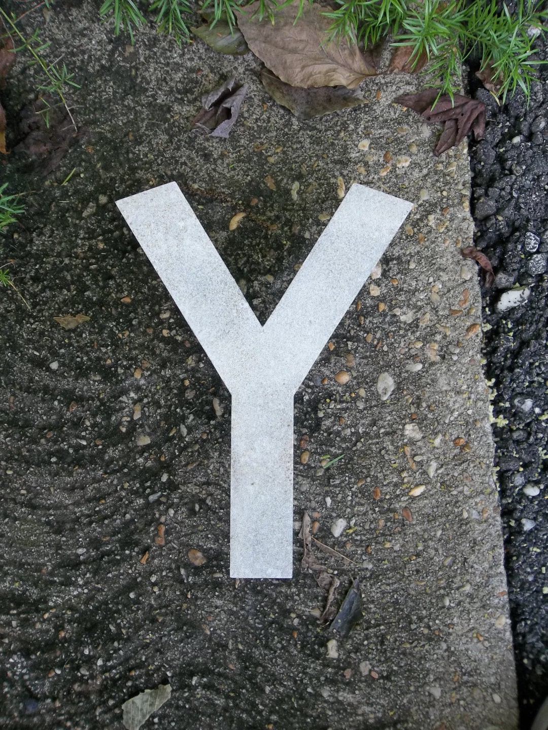 Vintage Letter Y Metal Sign Letter Architectural Salvage Fragment ...