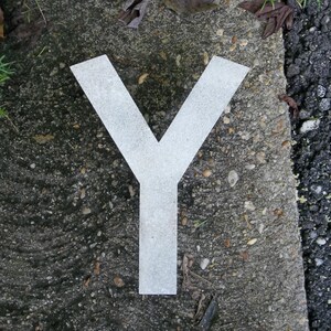 Vintage Letter Y Metal Sign Letter Architectural Salvage Fragment ...