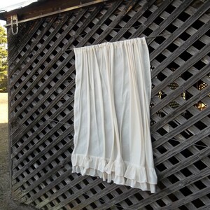 Pair Multi Ruffled Curtains Custom Drapes Double Ruffled Linen Curtains ...