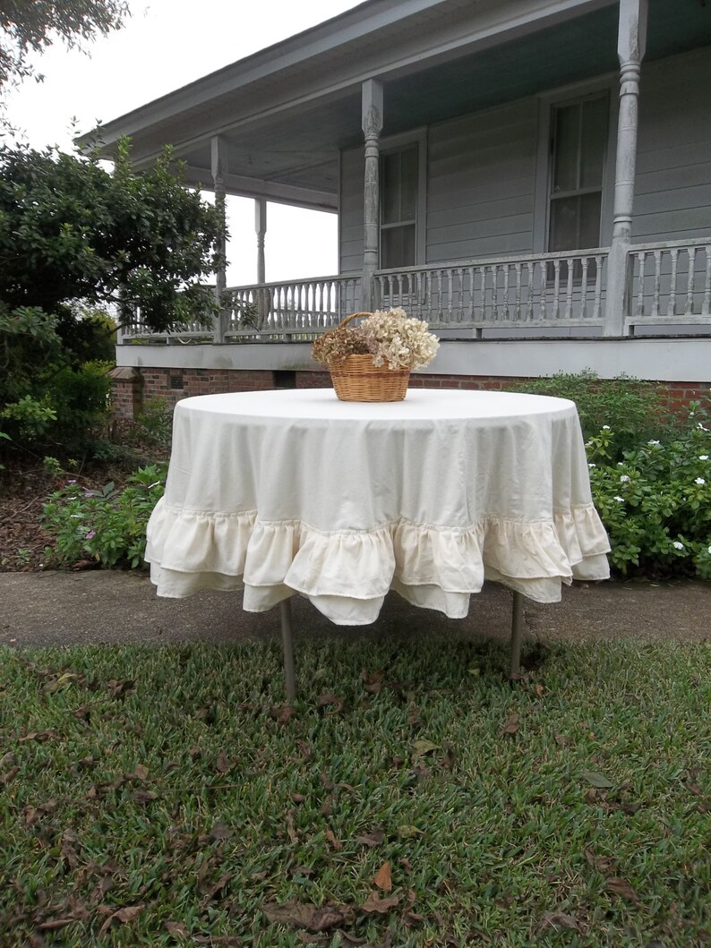 Multi Ruffle Tablecloth 72 Handmade Ruffled Tablecloth - Etsy.de