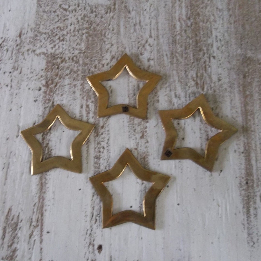 Brass Napkin Rings 4 Star Napkin Rings Vintage Brass Napkin Rings ...
