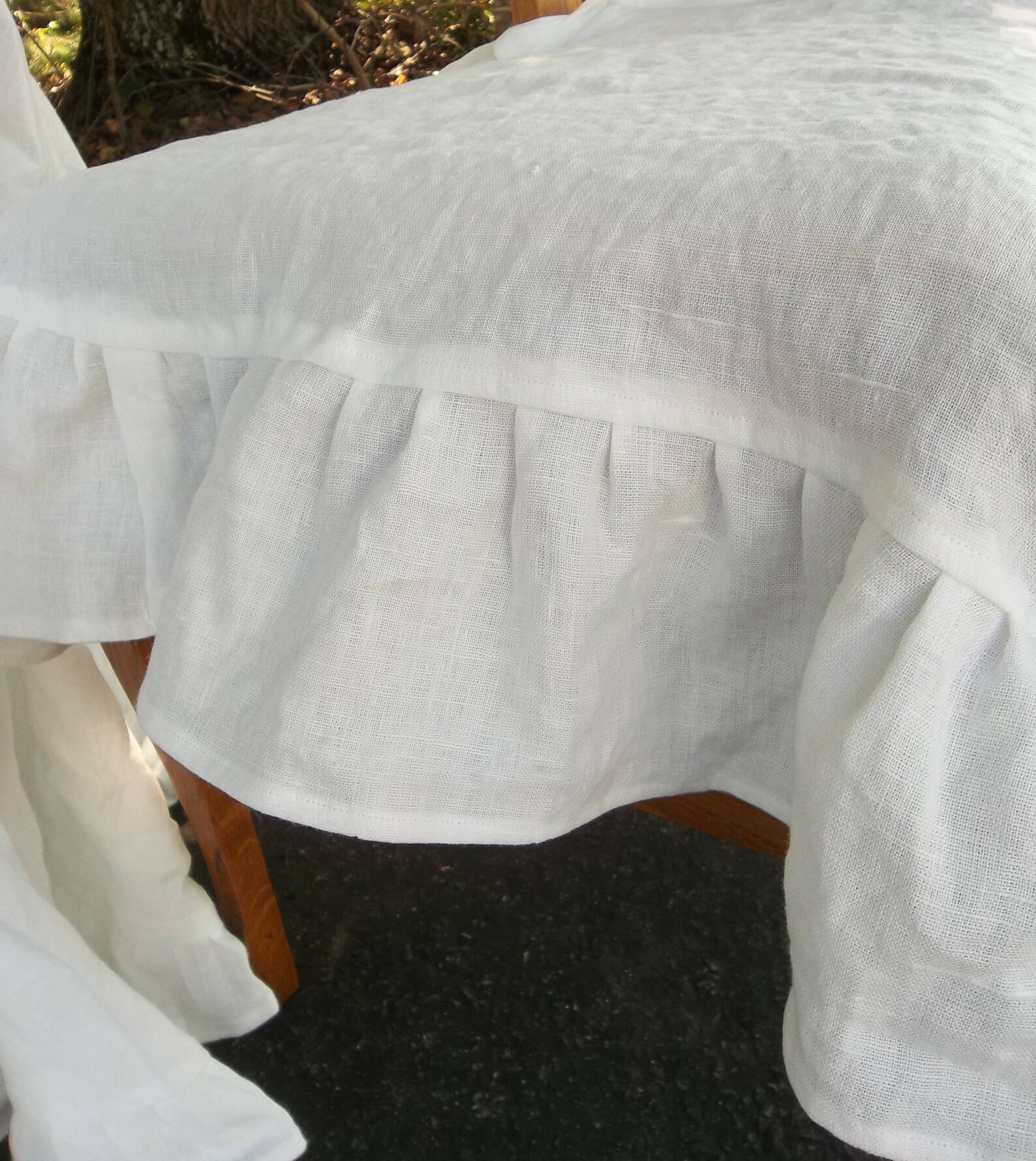 Custom Ruffled Linen Chair Slipcover Ruffled Chair Cover in - Etsy