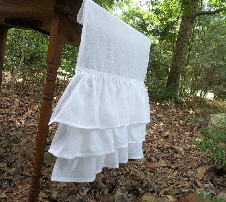 Ruffled Runner Multi Ruffle Table Runner 17 x 106 READY to | Etsy