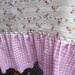 Pink Ruffled Tablecloth Handmade Pink Roses Cottage Table Cloth 56x96 ...
