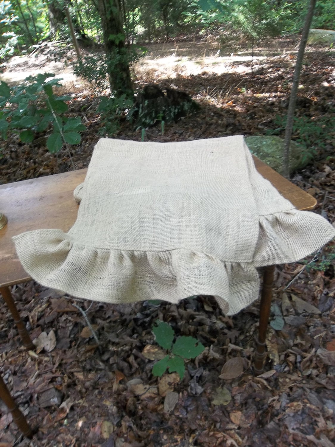 Burlap Table Runner Ruffled Burlap Runner Custom Sizes | Etsy
