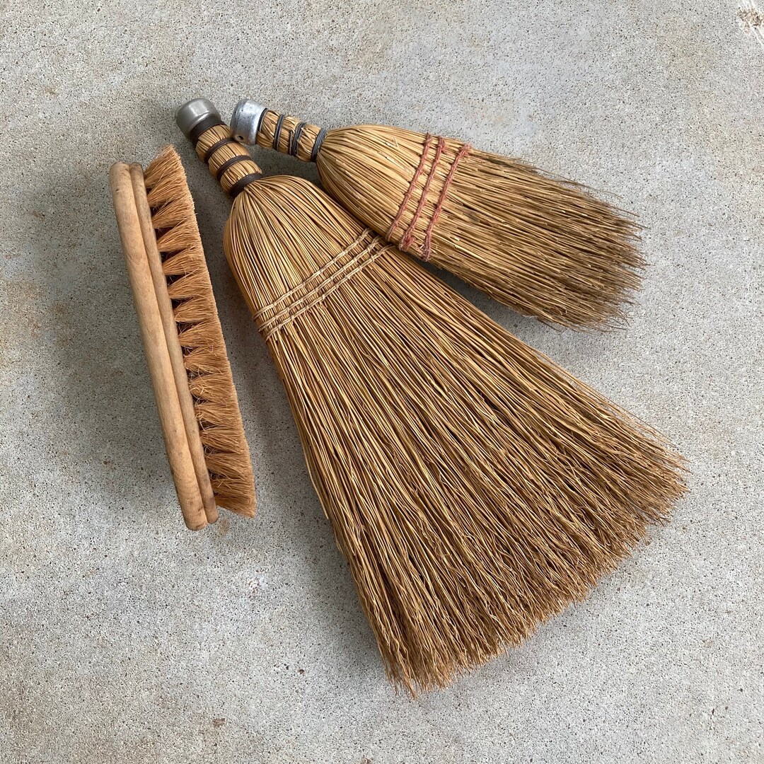 Vintage Brush Whisk Brooms Fits Rite Broom Primitive Housewares Lint ...