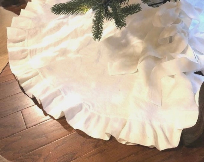 Made to Order Christmas Ruffled Tree Skirt 100's of Fabrics to Choose ...