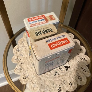 Vintage Bayer Asprin Boxes Band Aid Box Mid Century Tin Boxes ...