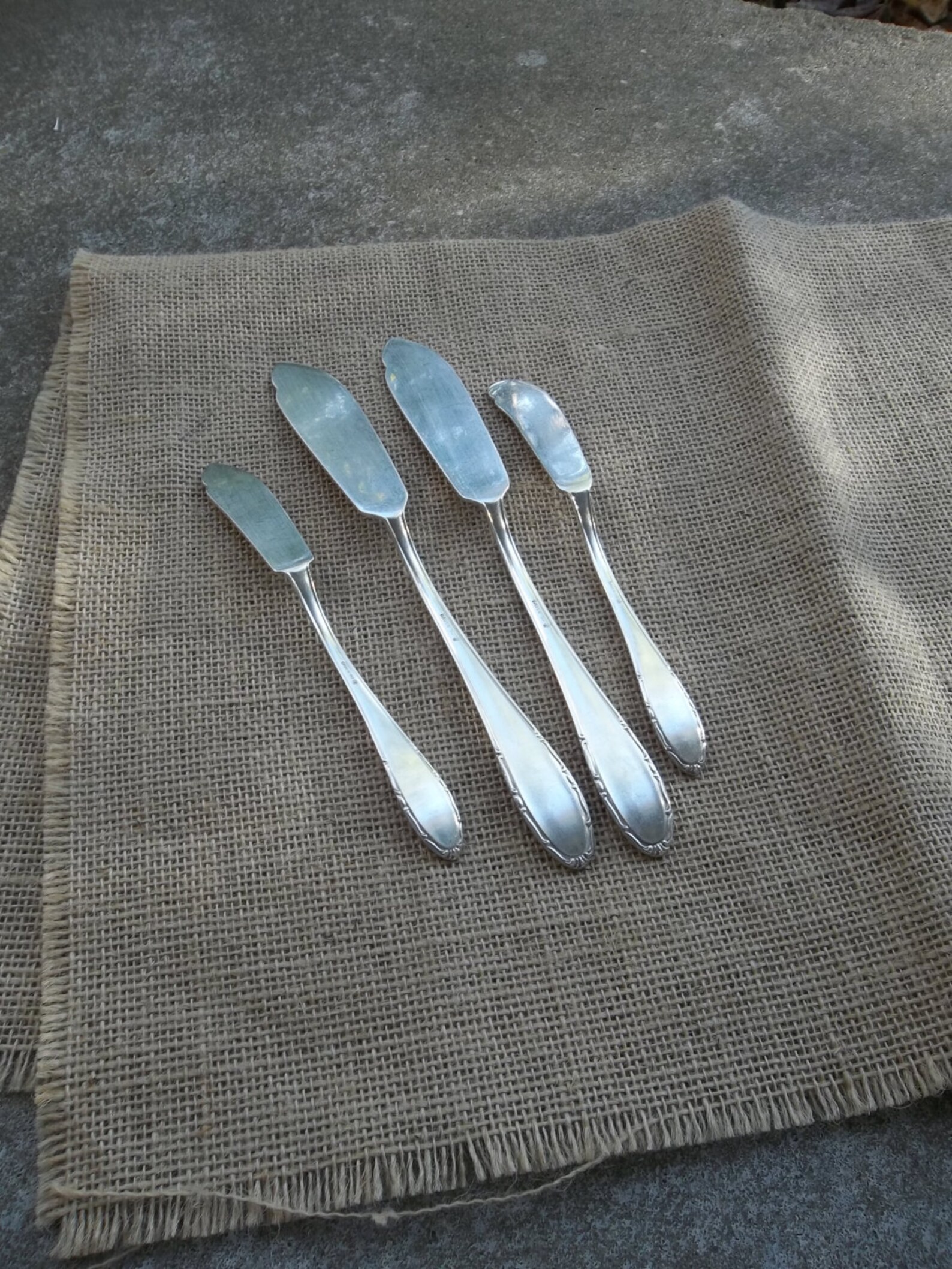 4 GERMAN Silver Knives Fish Knives Monogrammed Butter Knives - Etsy