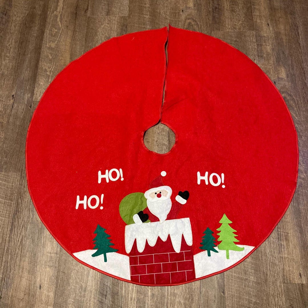 Vintage Tree Skirt Mid Century Modern Christmas Tree Skirt MCM Felt ...