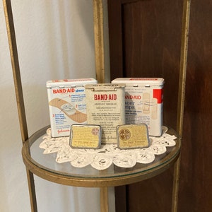 Vintage Bayer Asprin Boxes Band Aid Box Mid Century Tin Boxes ...