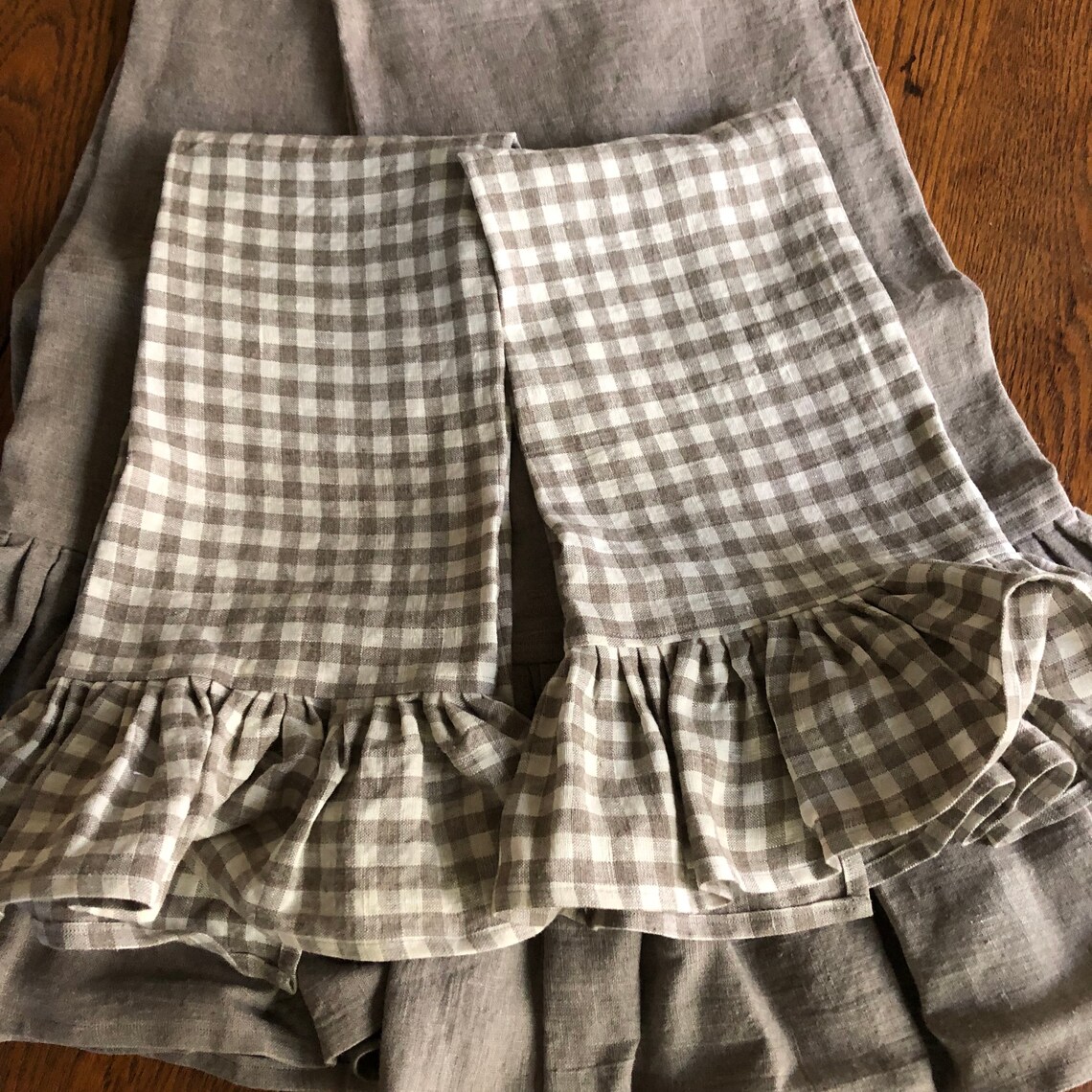 Ruffled Linen Towels READY to SHIP Linen Bath Towels | Etsy