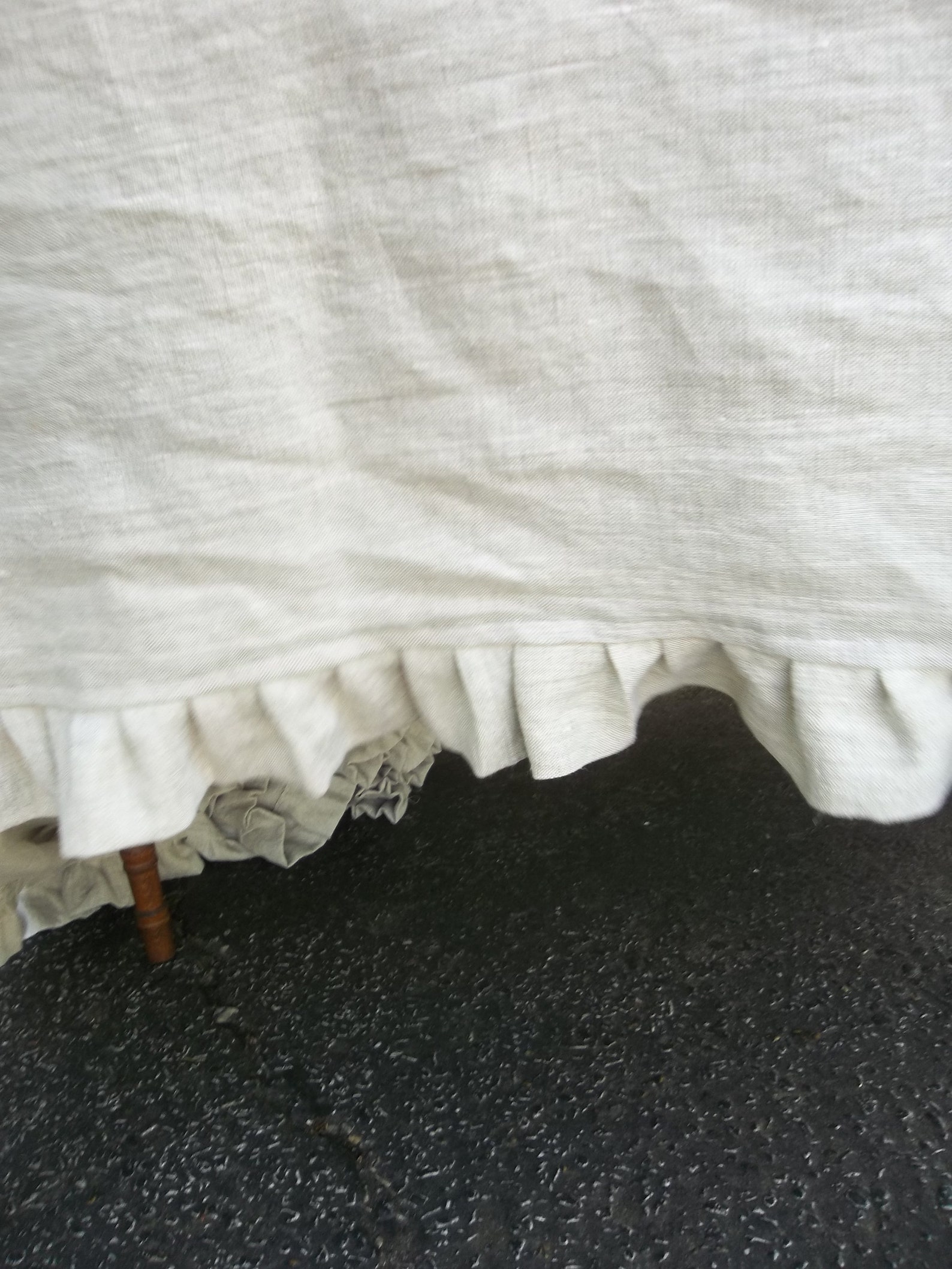 Ruffled Table Cloth With Small Ruffle Custom Sizes Linen - Etsy