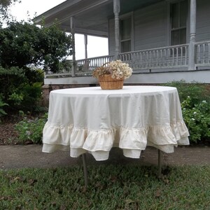 Multi Ruffle Tablecloth 72 Handmade Ruffled Tablecloth Cotton Double ...