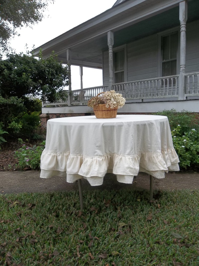Multi Ruffle Tablecloth 72 Handmade Ruffled Tablecloth - Etsy.de