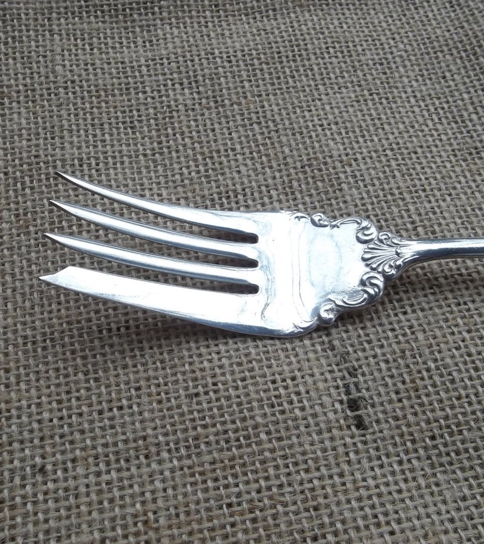 Circa 1900 Ornate Silver Pastry Fork Vintage Flatware US | Etsy