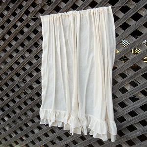 Pair Multi Ruffled Curtains Custom Drapes Double Ruffled Linen Curtains ...