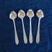 4 FANTASY Silver Plate Spoons Silverplate Flatware Vintage Dessert ...