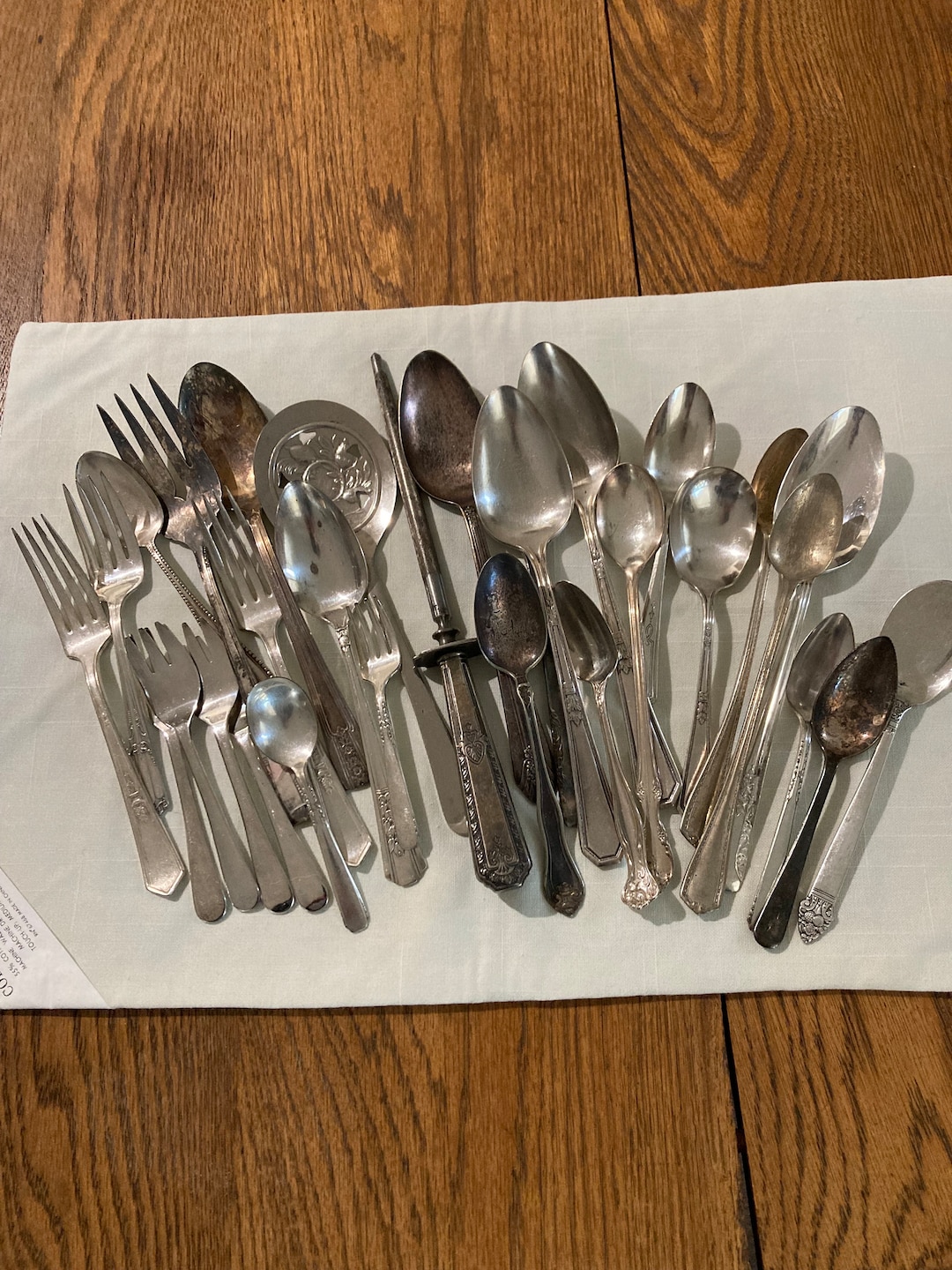 Vintage Silver Plate Flatware Set - 30 Piece Rustic Farmhouse Craft ...