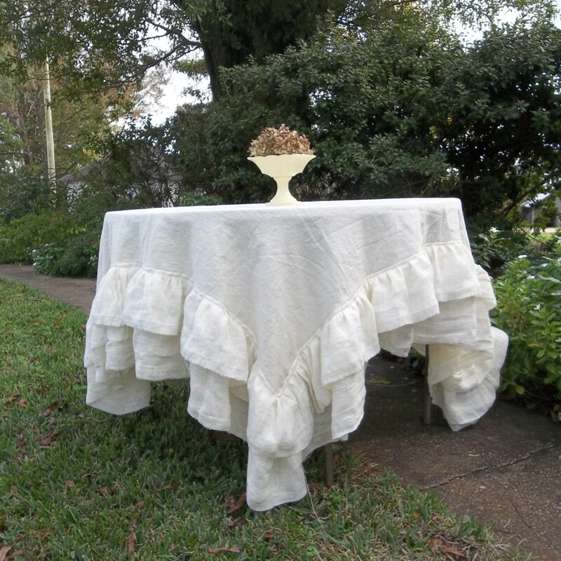Ruffled Tablecloth - Etsy