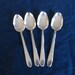 4 FANTASY Silver Plate Spoons Silverplate Flatware Vintage Dessert ...