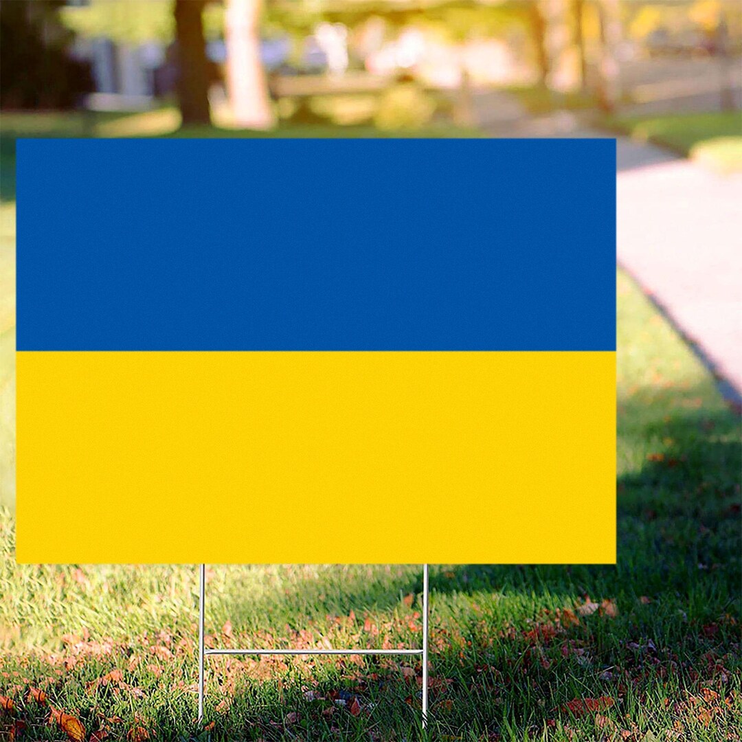Ukraine Flag, Yard Garden Sign, Stand With Ukraine Flag, Ukrainian ...