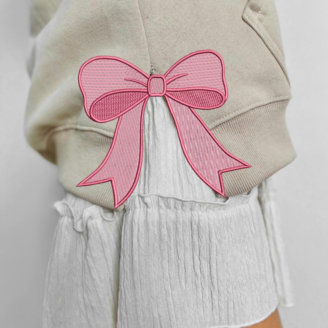 Pink Coquette Side Bow Sweatshirt, Retro Pink Lover Sweater, Bow ...
