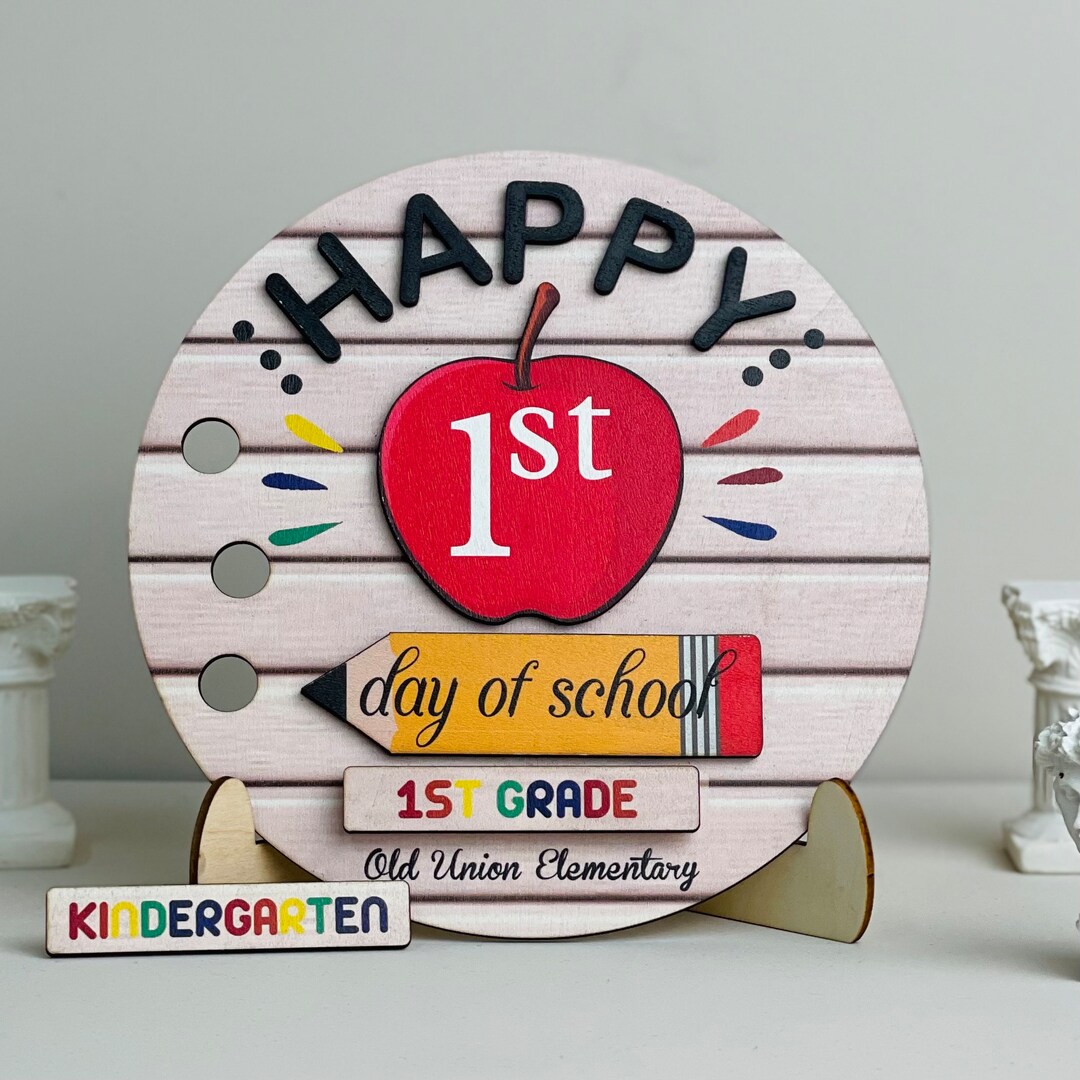 Back to School Sign 1st Grade Kindergarten Name School Board Sign My ...