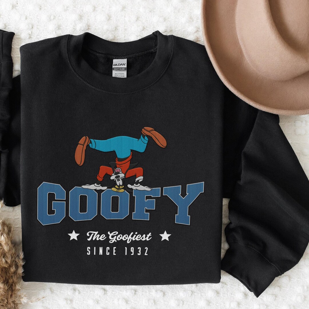 Goofy the Goofiest Since 1932 Embroidery Sweatshirt, Retro Trendy ...