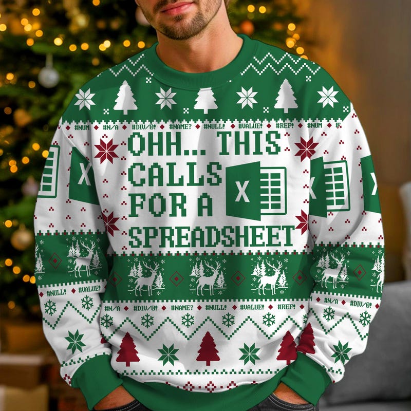 Excel Christmas Sweater - Etsy