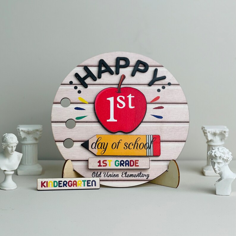 Back to School Sign 1st Grade Kindergarten Name School Board Sign My ...