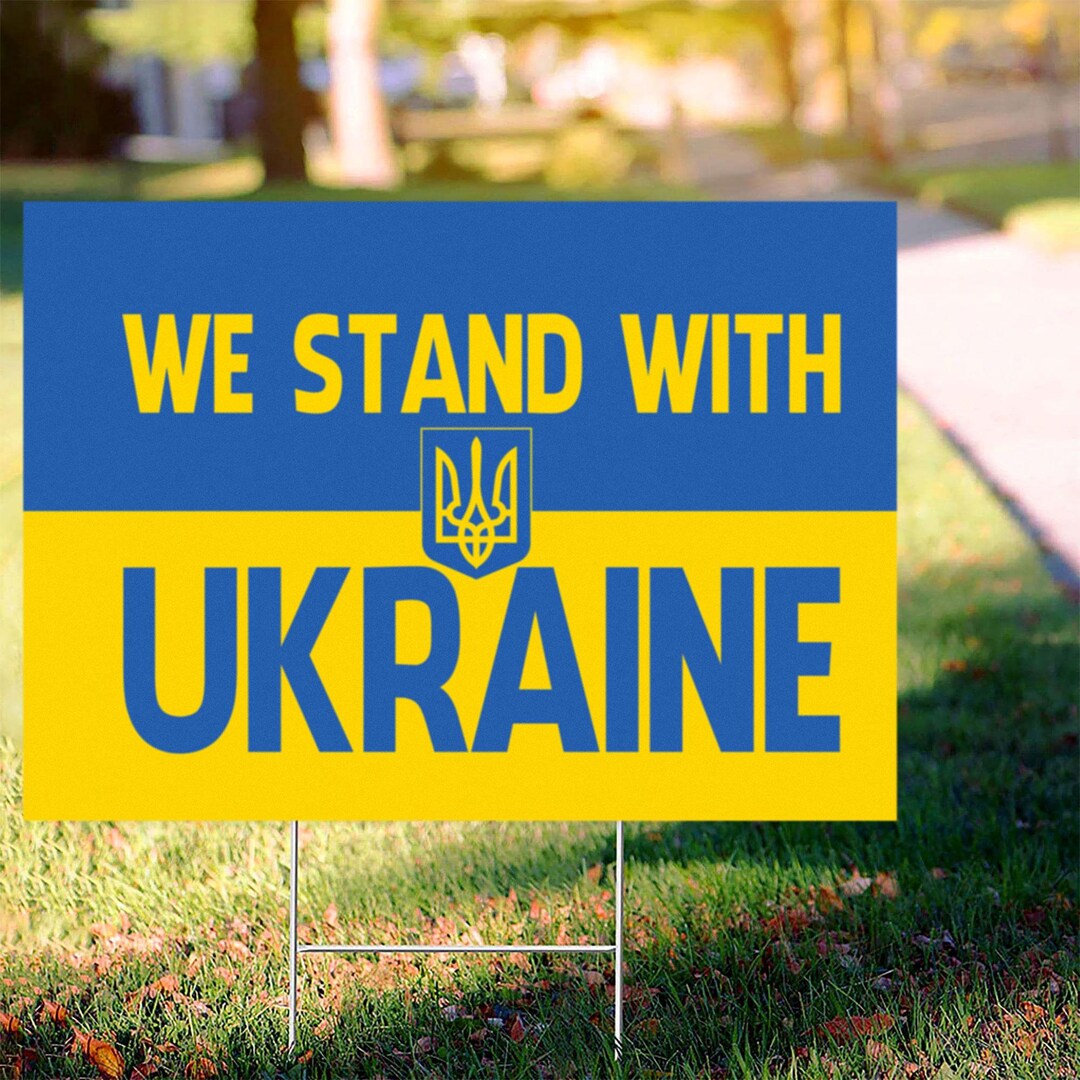 We Stand With Ukraine Garden Flag, Yard Garden Sign, Stand With Ukraine ...